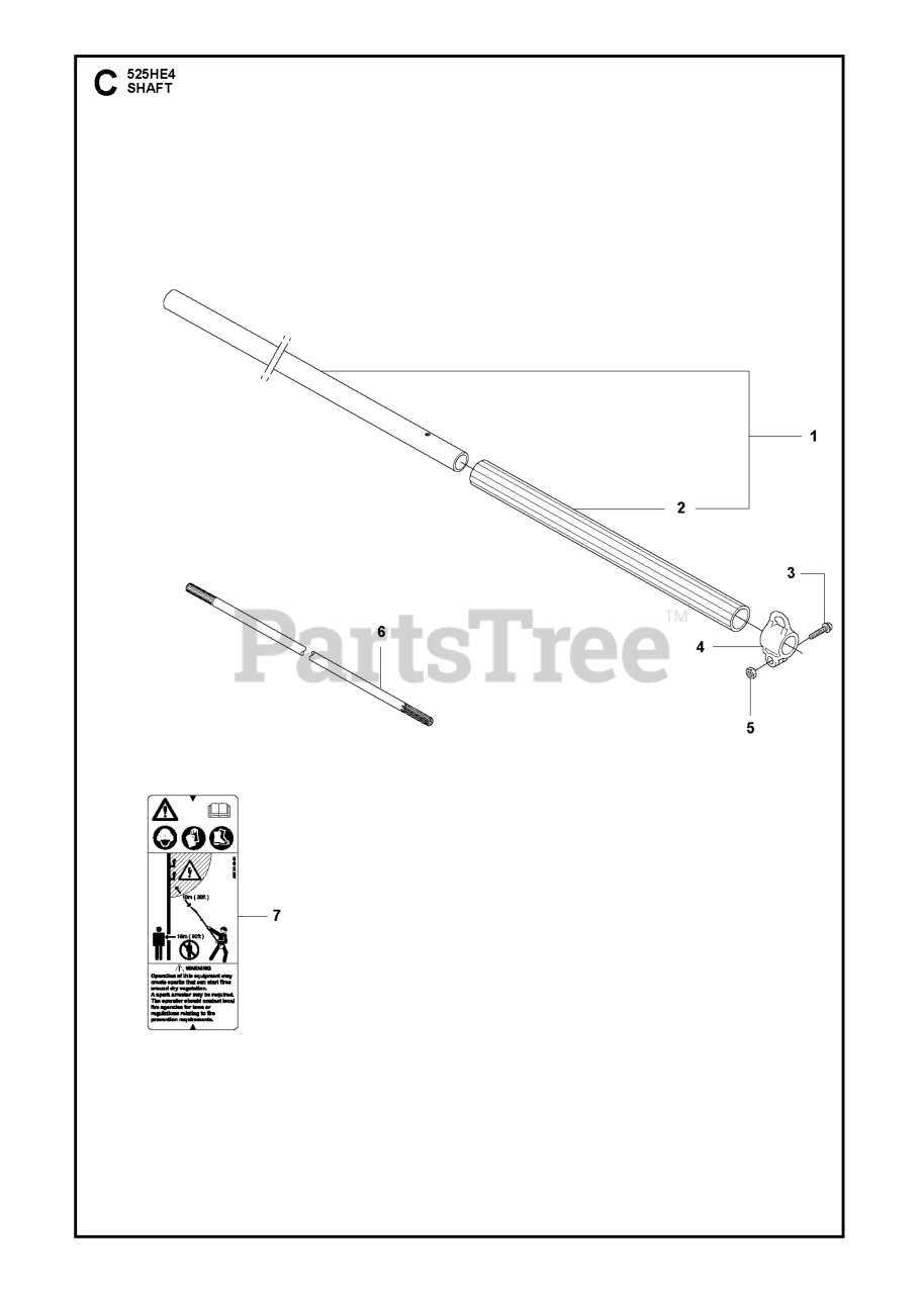 Husqvarna 525 HE 4 - Husqvarna Hedge Trimmer SHAFT Parts Lookup with ...