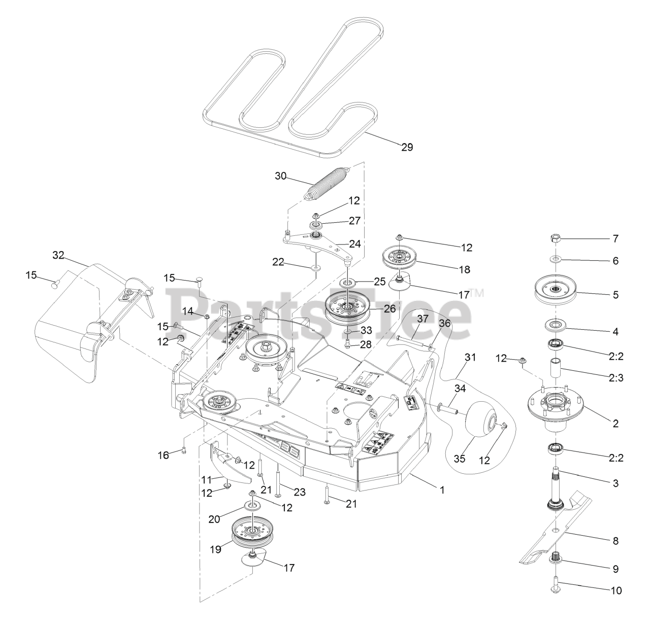 Exmark STE600CKA363H1 - Exmark 36" Staris E-Series Stand-On Mower, Kaw ...