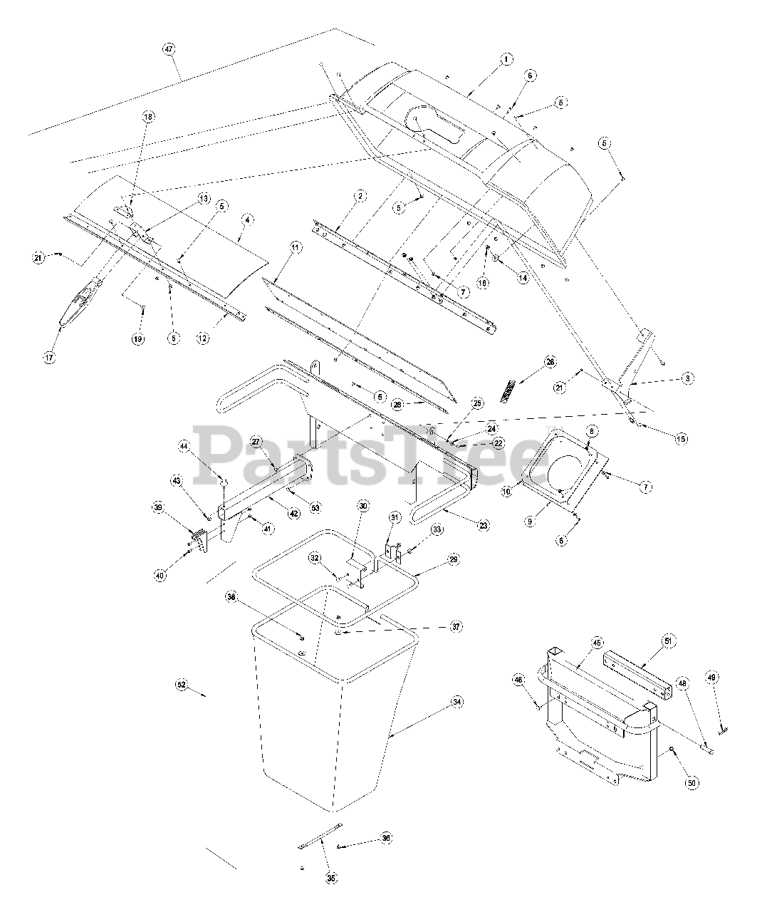 Exmark Ultra Vac - Exmark Ultra Vac Bagger for Lazer HP Mower (SN ...
