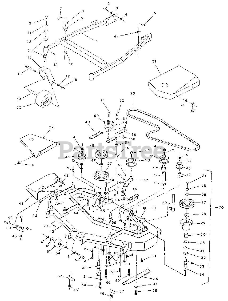 Exmark FMD60 - Exmark 60" Turf Ranger Front Mount Mower (SN: 090000 ...