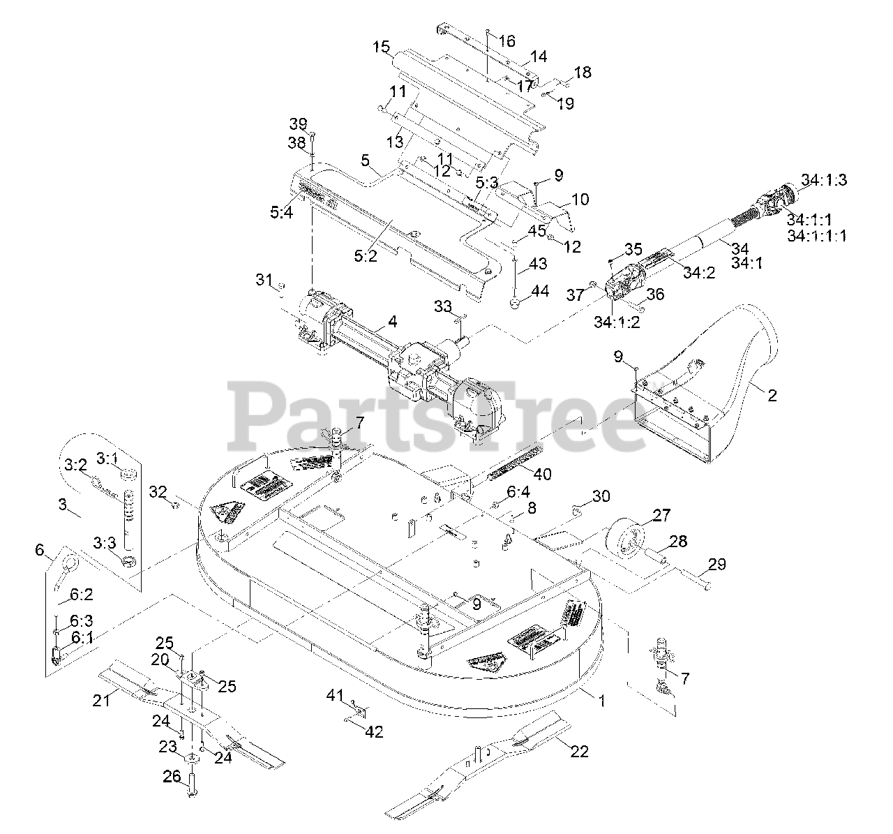 Exmark NV640KC48 - Exmark 48" Navigator Front Mount Mower, Kohler CH640 ...