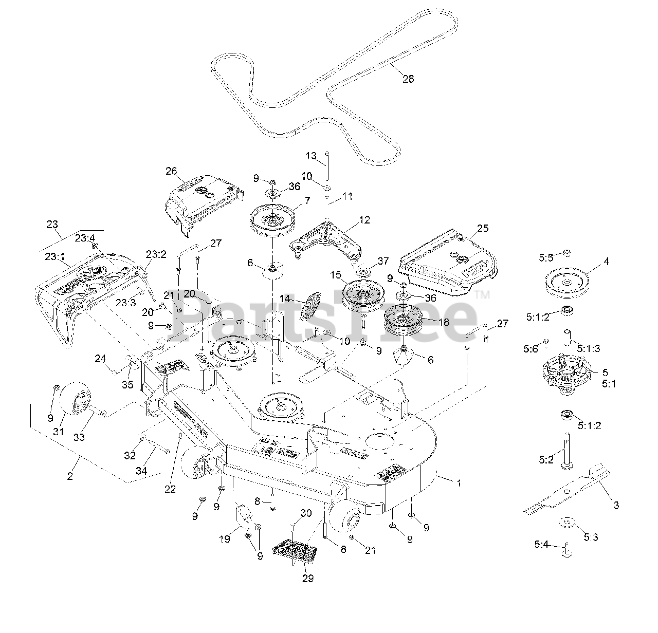 Exmark RAE720CKC48300 - Exmark 48" Radius E-Series Zero-Turn Mower ...