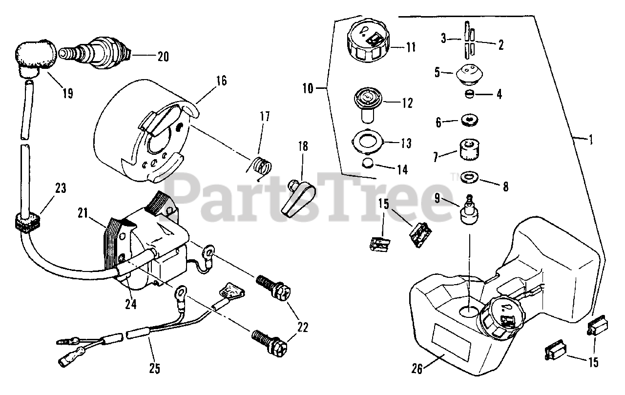 Snapper 2111 SST (86220) - Snapper String Trimmer Fuel Tank Assembly ...