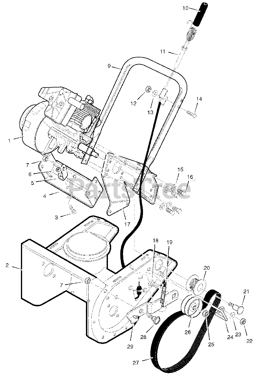 Frontier ST0521 (621500x16NB) - Frontier 21" Snow Thrower (2004) Engine ...