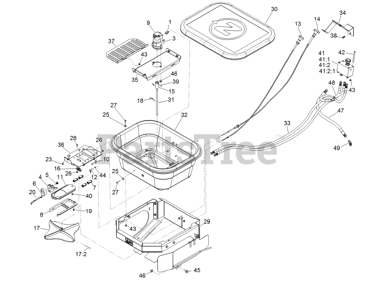 Exmark ZA4640 - Exmark 40" Z-Aerate Stand-On Aerator, Briggs & Stratton ...