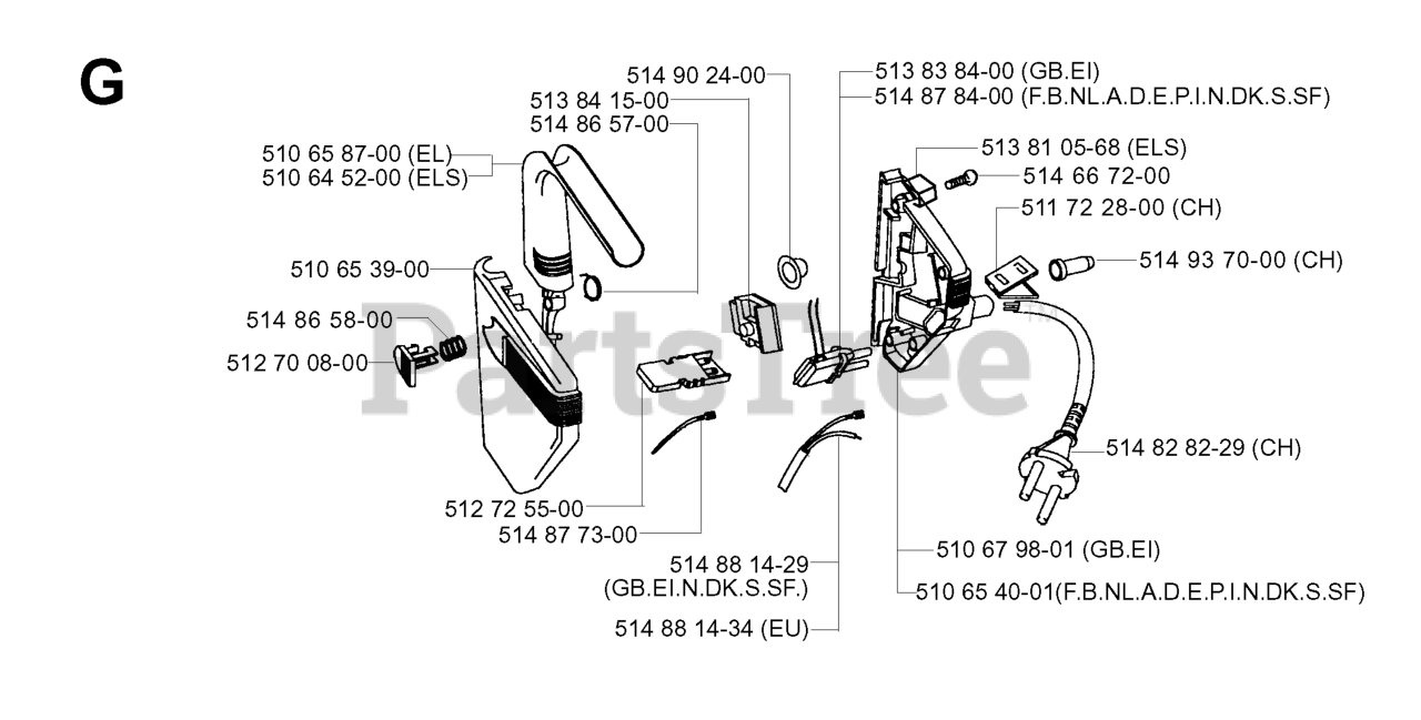 Husqvarna Royal 43 EL - Husqvarna Walk-Behind Mower ELECTRICAL 10 Parts ...