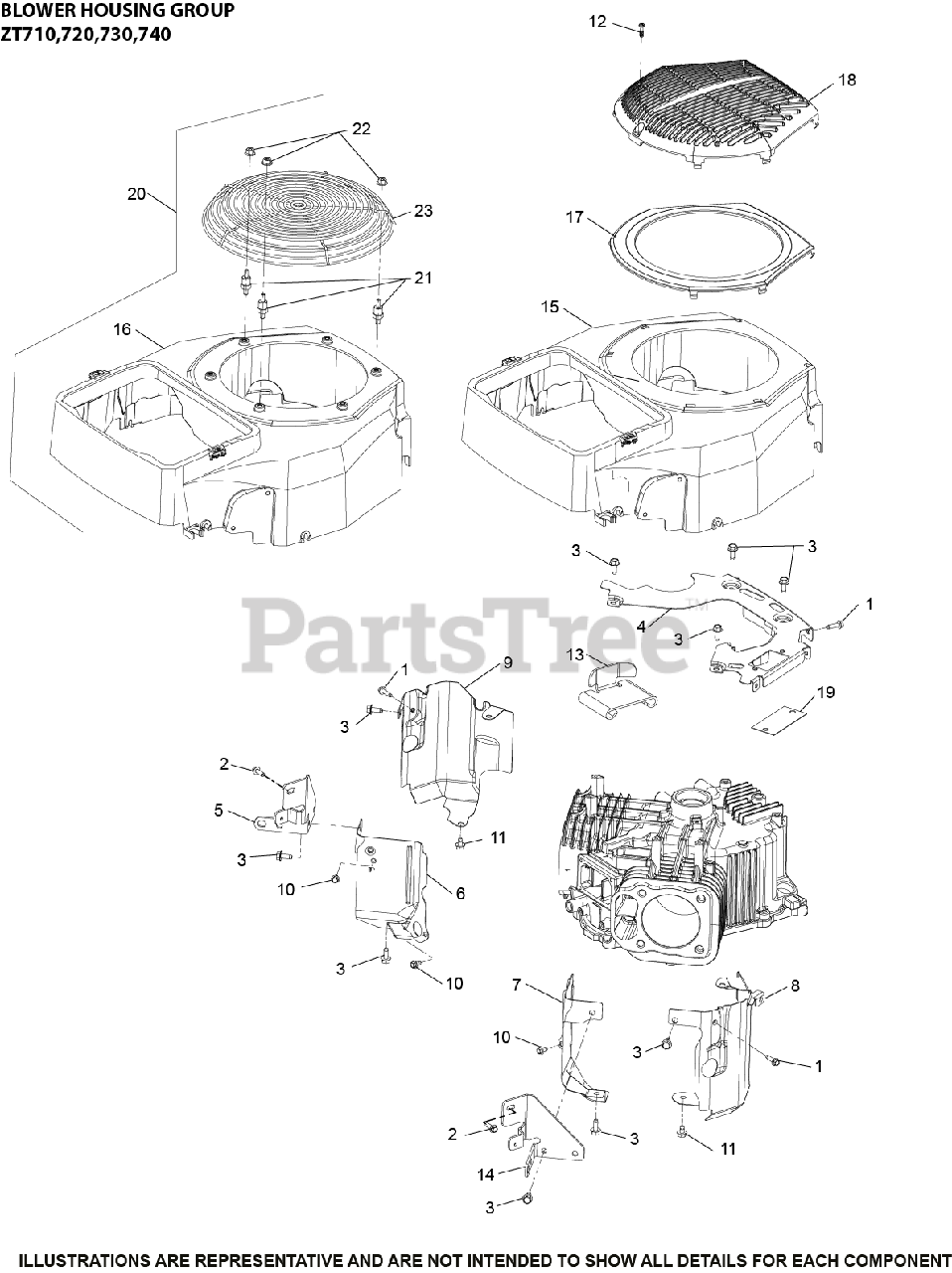 Kohler ZT730-3025 - Kohler Confidant Engine, Made for Toro, 23hp, 747cc ...