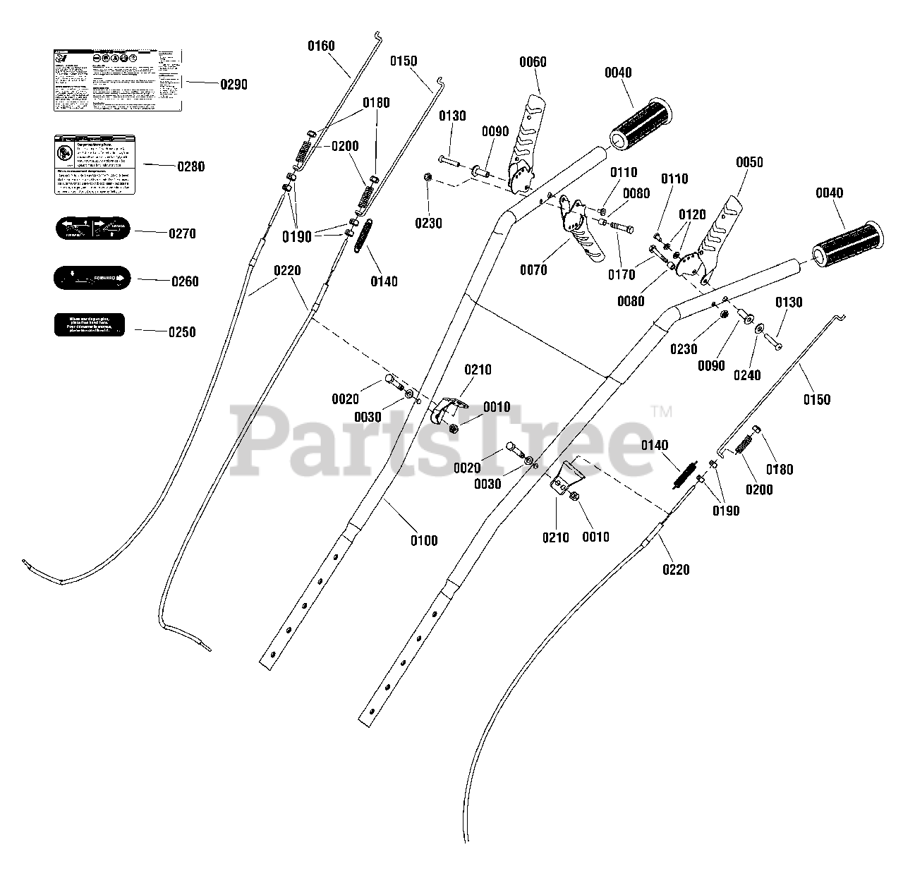 Snapper SRT 9516 (7800942-00) - Snapper Rear-Tine Tiller Handlebar ...