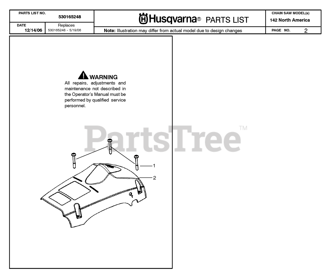 Husqvarna 142 - Husqvarna Chainsaw (SN: 20064900001 - 20070100000 ...