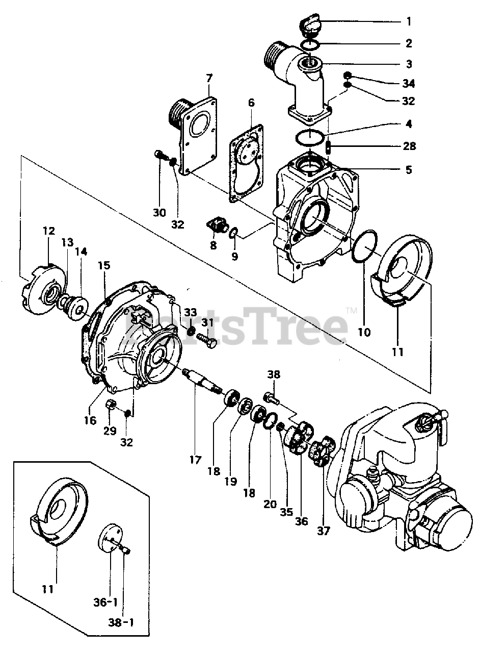 Tanaka TCP-381 - Tanaka Centrifugal Pump Pump Parts Lookup with ...