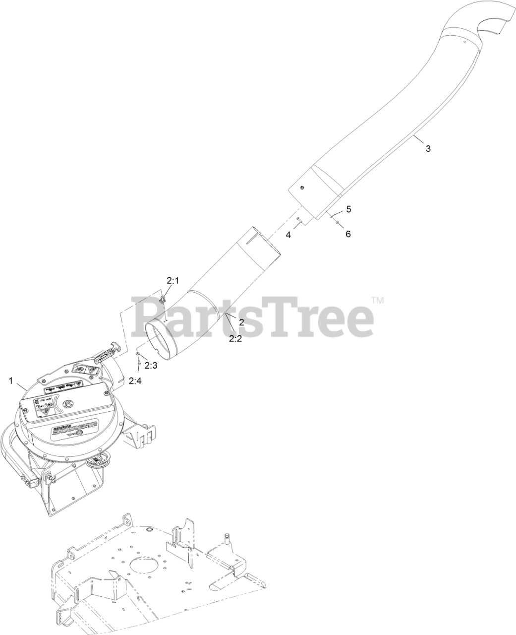 Exmark 126-6954 - Exmark Ultra Vac Bagger for Radius Mower, Heavy Duty ...