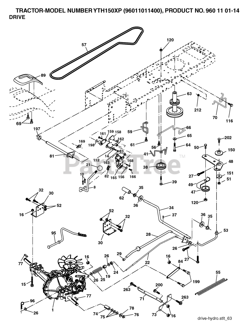 Husqvarna YTH 150 XP (960110114-00) - Husqvarna Yard Tractor (2006-01 ...