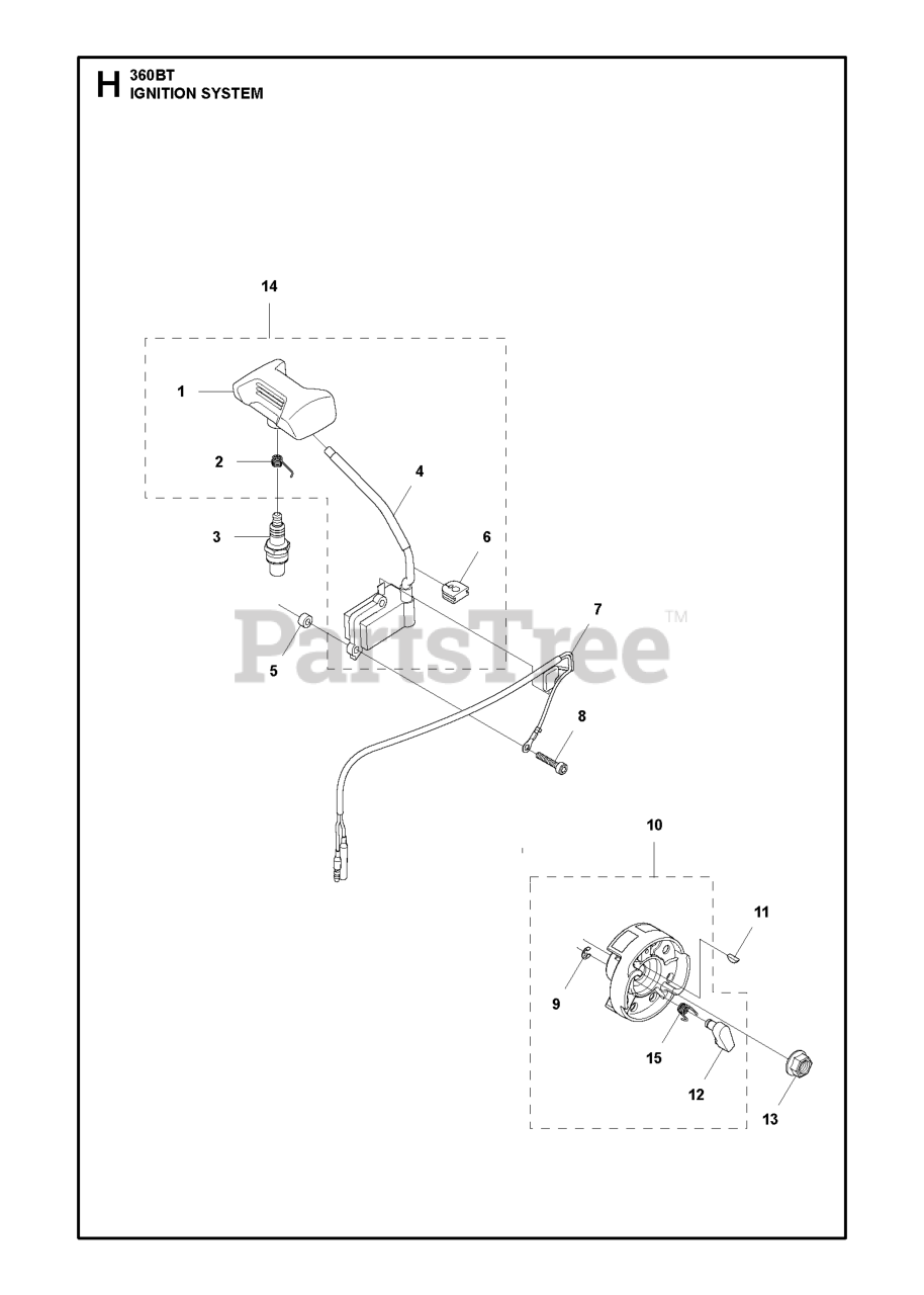 Husqvarna 360 BT - Husqvarna Backpack Blower IGNITION SYSTEM Parts ...