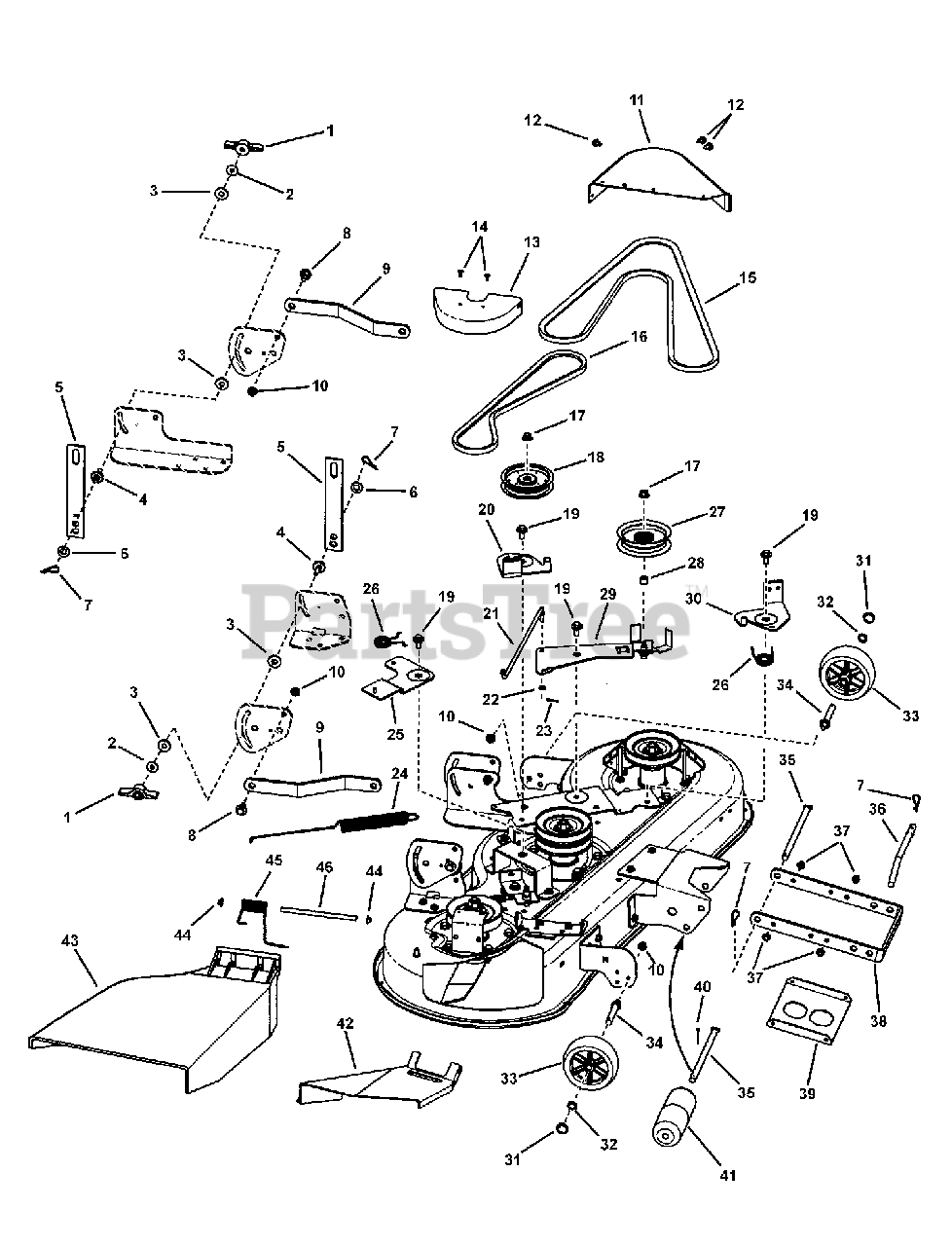 Murray LT 20460 (7800192) - Murray 46" Lawn Tractor, Hydro Drive, 20hp ...