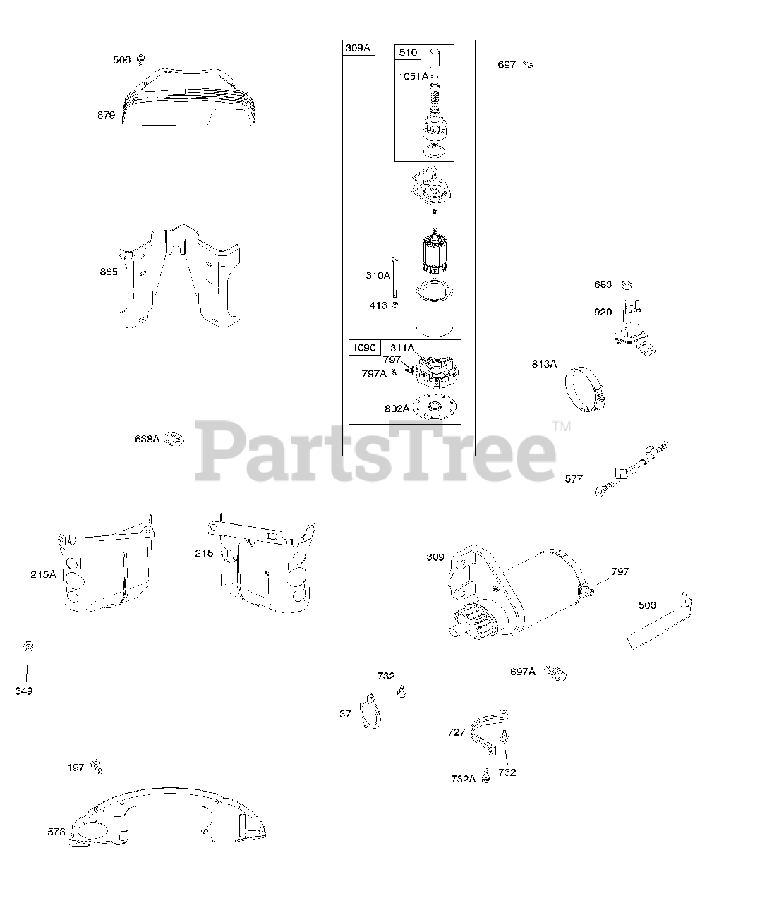 Briggs & Stratton 358777-0280-E1 - Briggs & Stratton Vertical Engine ...