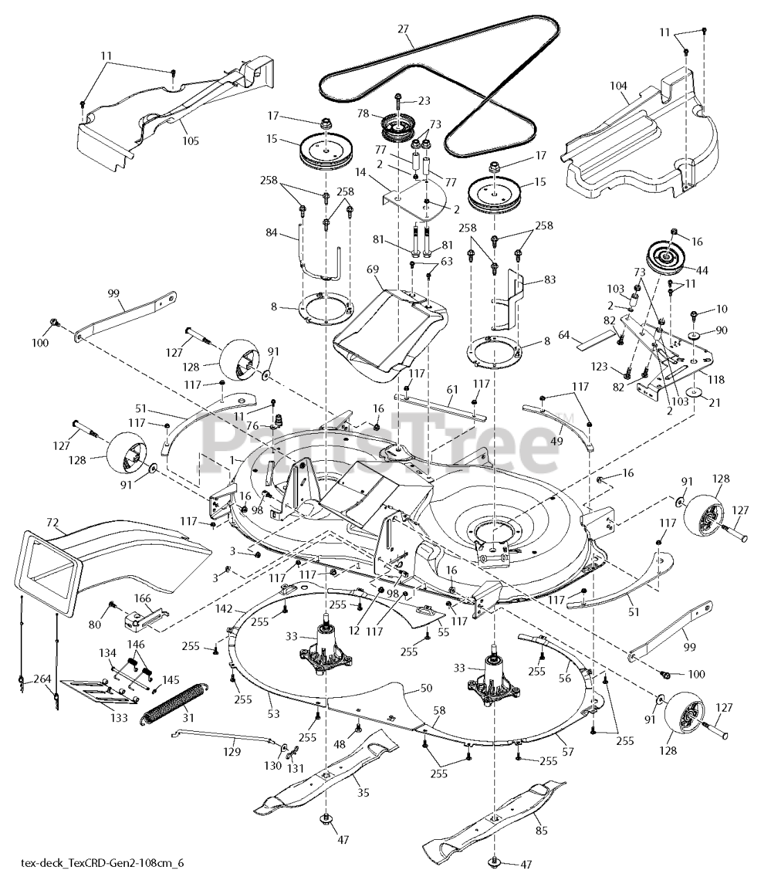 Husqvarna TC 242 TX - Husqvarna 42" Garden Tractor (Original) MOWER ...