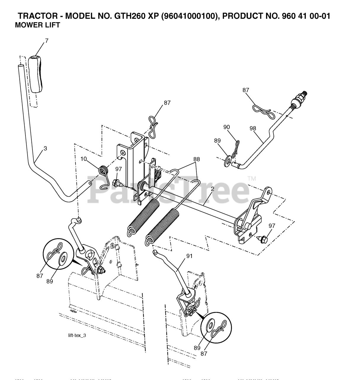 Husqvarna GTH 260 XP (960410001-00) - Husqvarna Garden Tractor (2006-01 ...