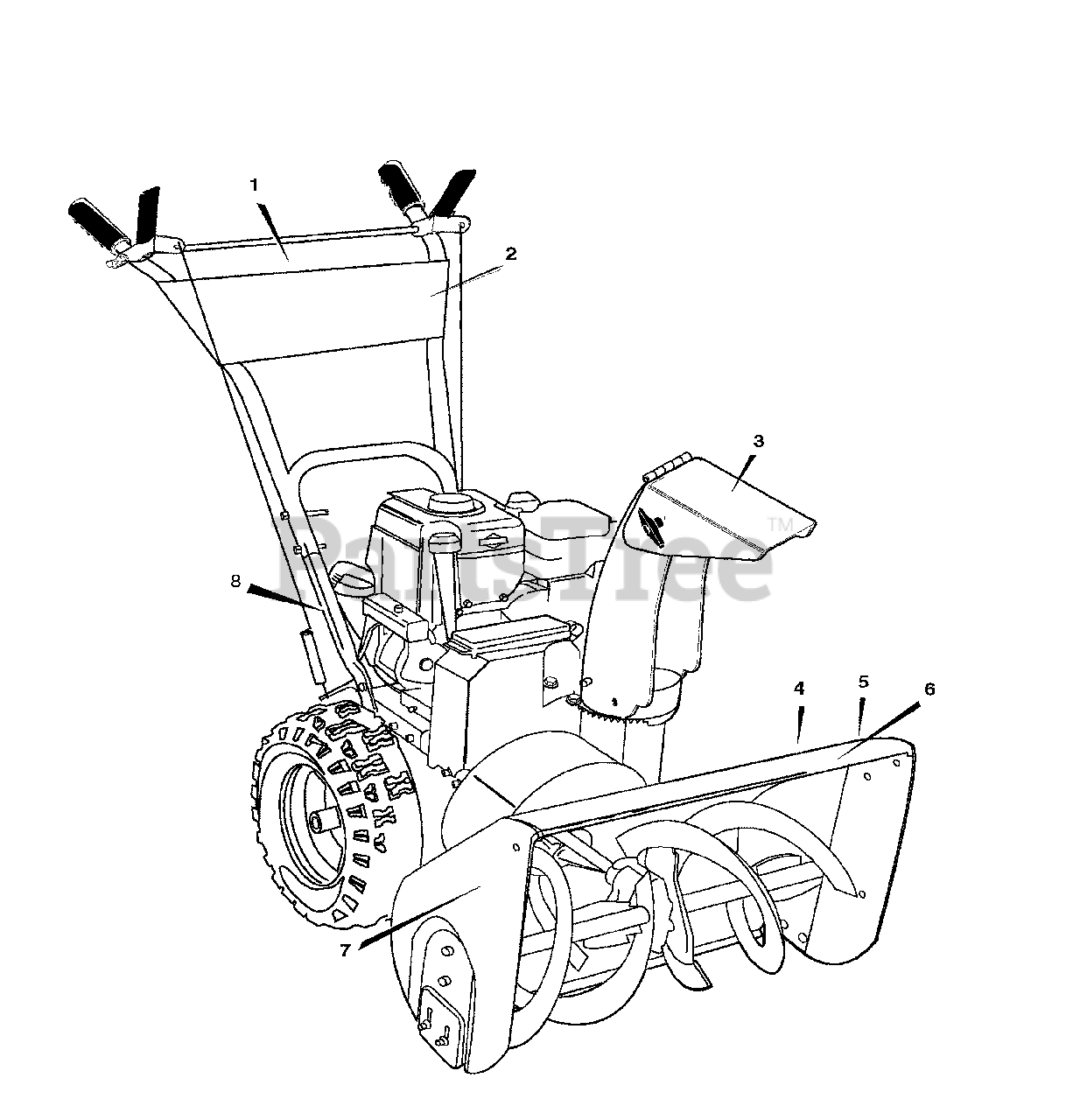 Murray 1695362 (6240810x61) - Murray Ultra 24" Snow Thrower (2007 ...