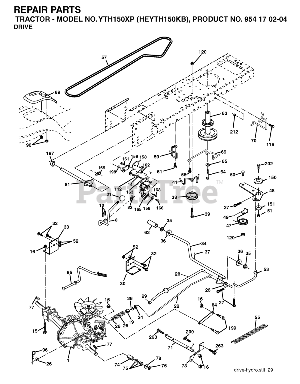 Husqvarna YTH 150 XP (954170204-B) - Husqvarna Yard Tractor (2004-01 ...