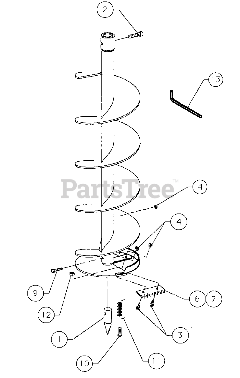 Tanaka TIA-305 - Tanaka Power Auger Ice Bits 6" & 8" Parts Lookup with ...