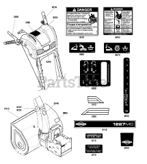 BM 1227 MD (1696156-00) - Briggs & Stratton 27" Snow Thrower, 11.5 ...