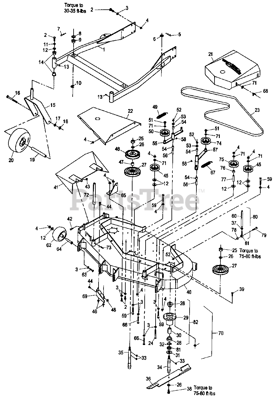 Exmark TR22KC - Exmark Turf Ranger Front Mount Mower, 22HP Kohler (SN ...
