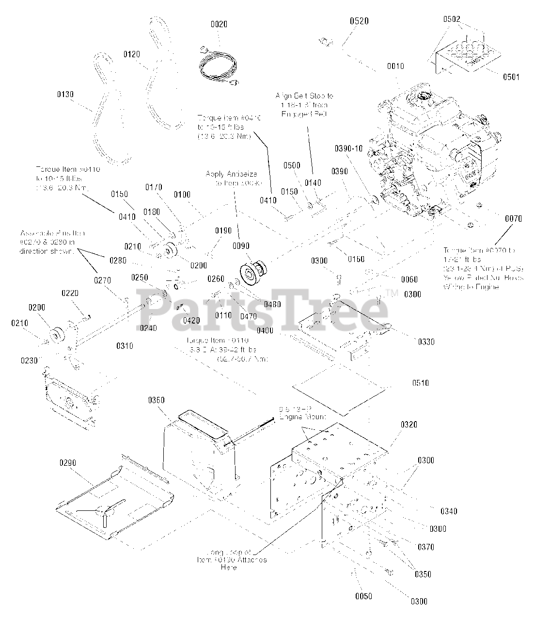 John Deere 1028E (1695808) - John Deere 28" Snow Thrower (2010) Engine ...