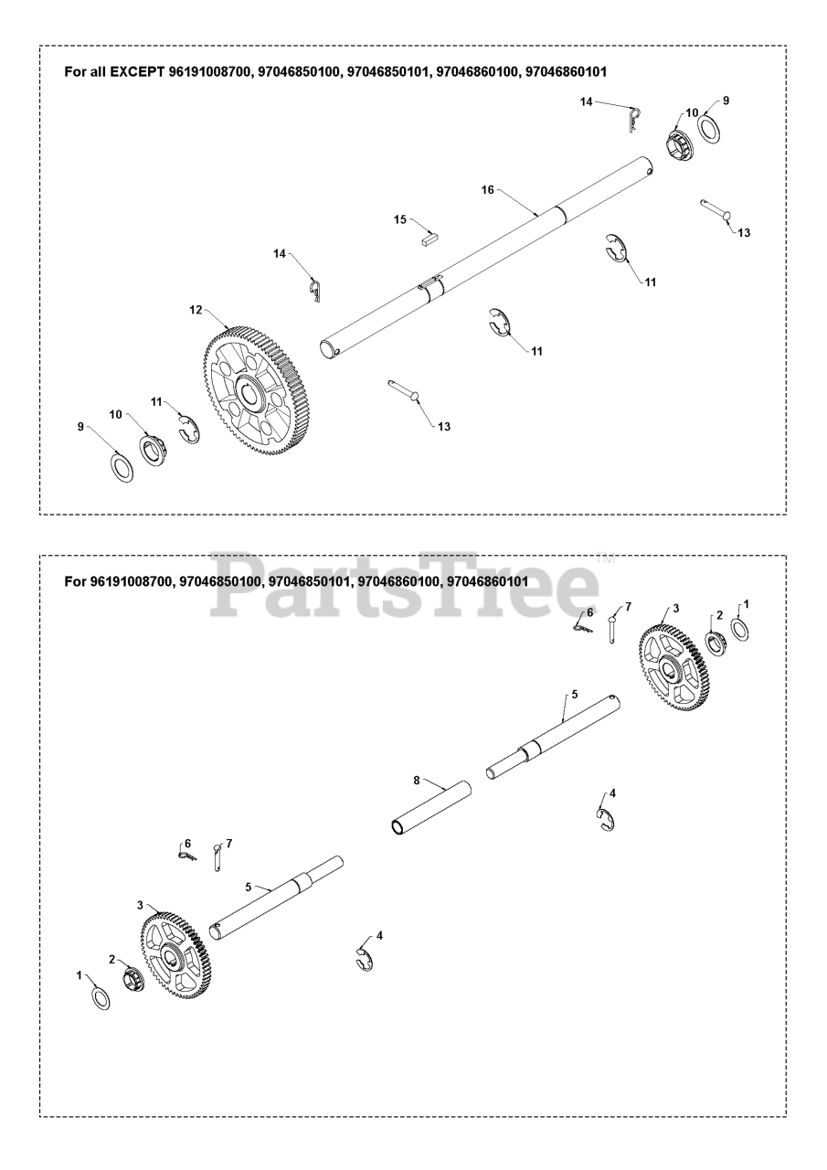 Husqvarna ST 224 - Husqvarna 24" Snow Blower DRIVE Parts Lookup with ...