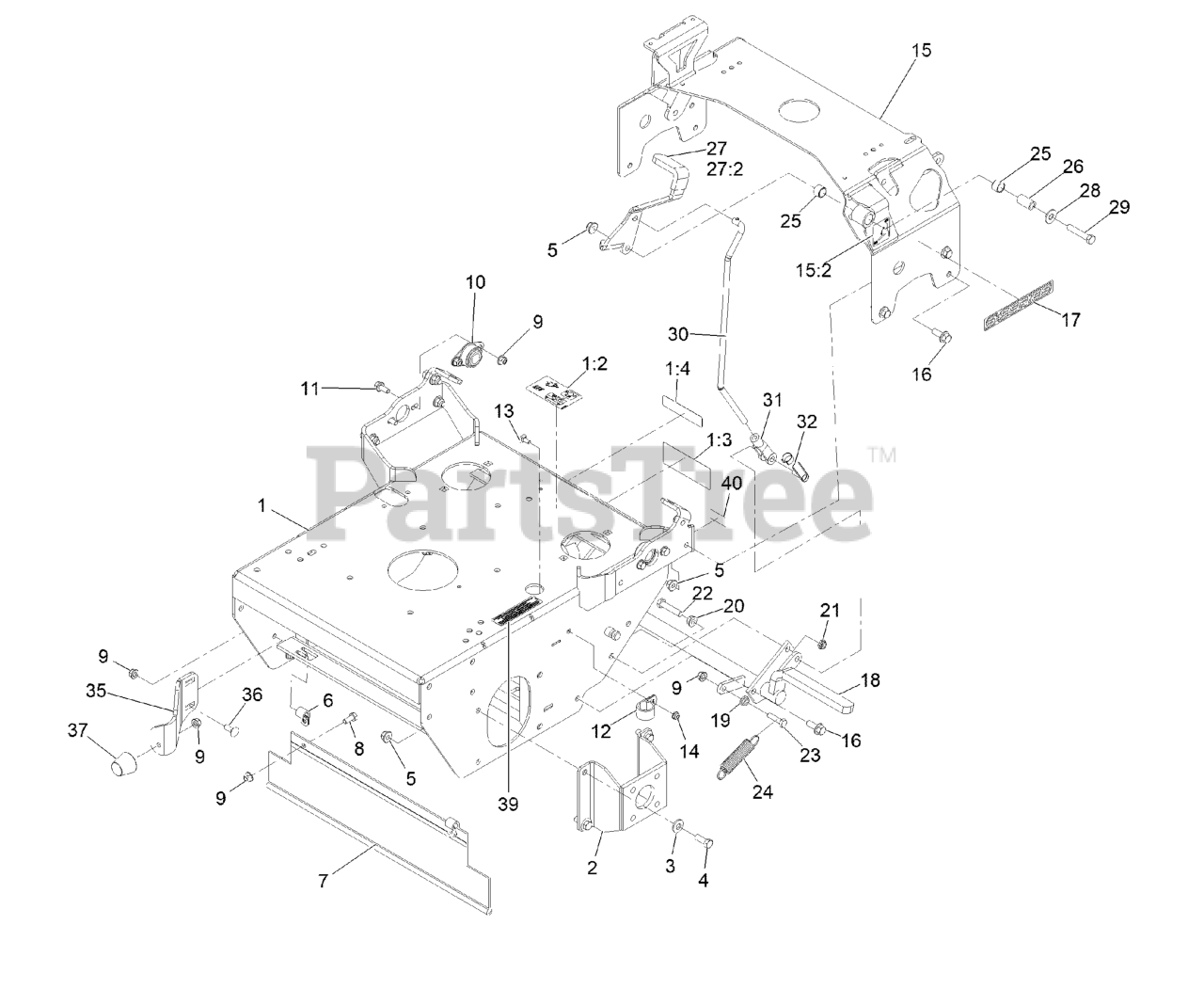 Exmark TTS481CKA36300 - Exmark 36" Turf Tracer S-Series Walk-Behind ...