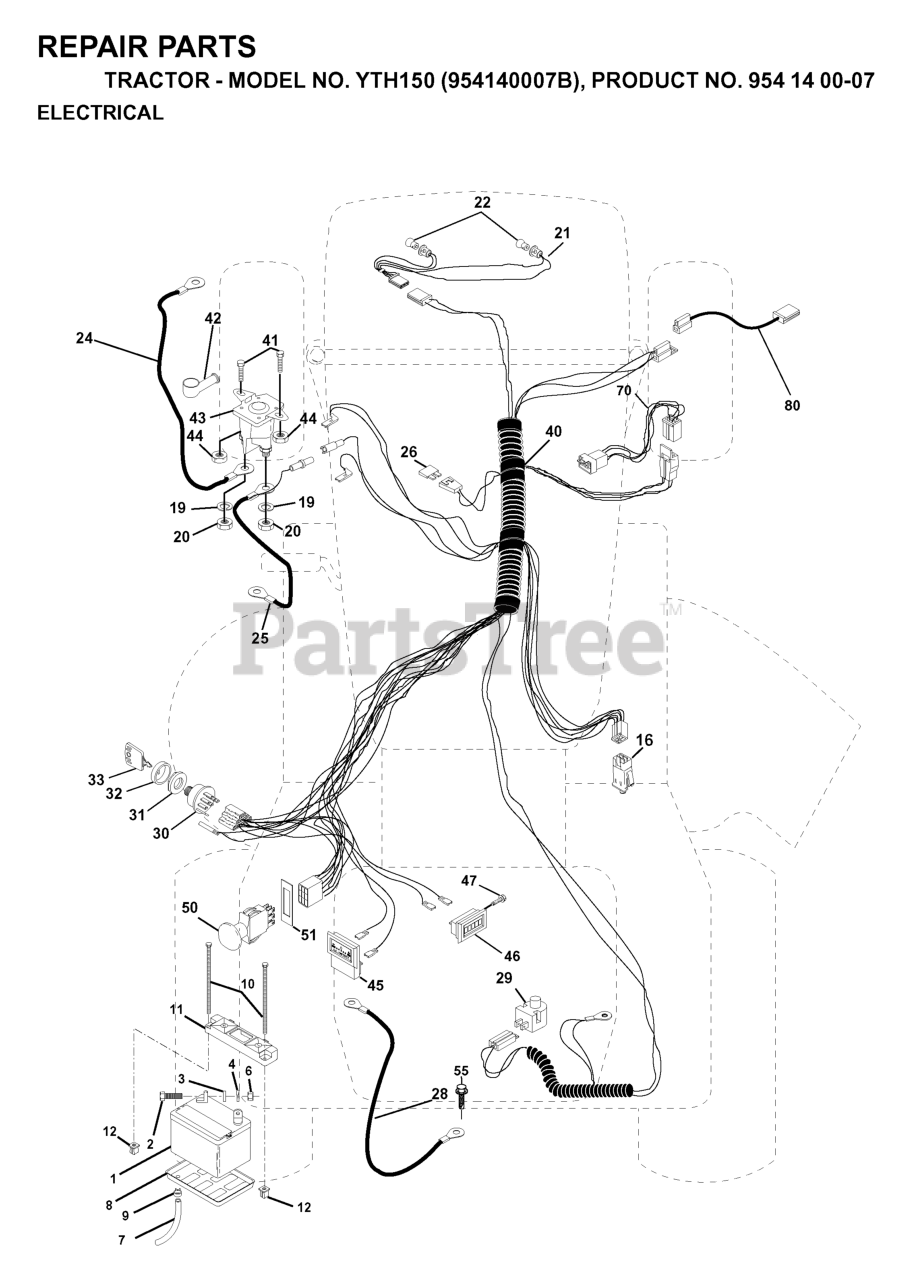 Husqvarna YTH 150 (954140007-B) - Husqvarna Yard Tractor (1997-01 ...