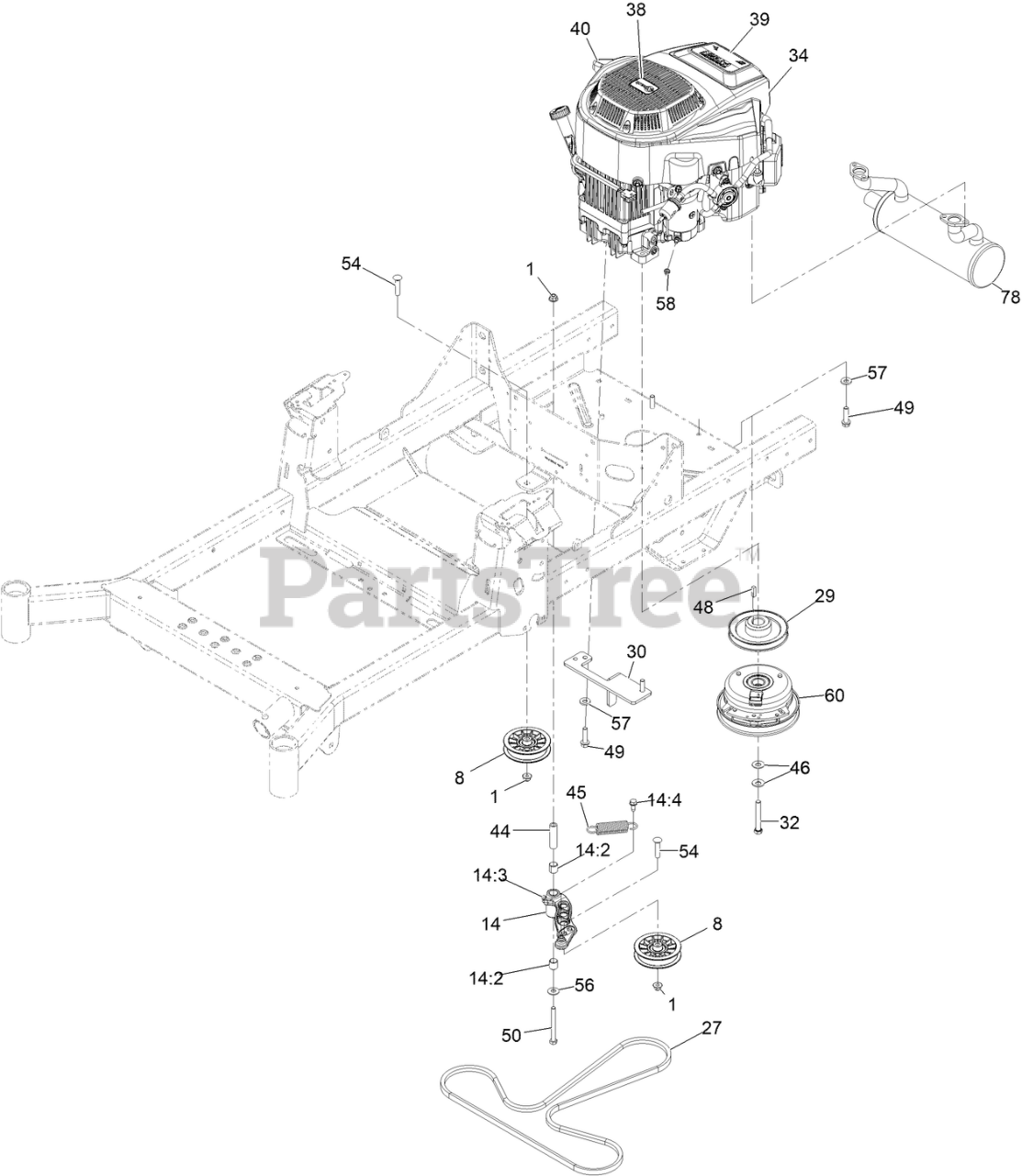 Exmark RAE708GEM60300 - Exmark 60" Radius E-Series Zero-Turn Mower ...
