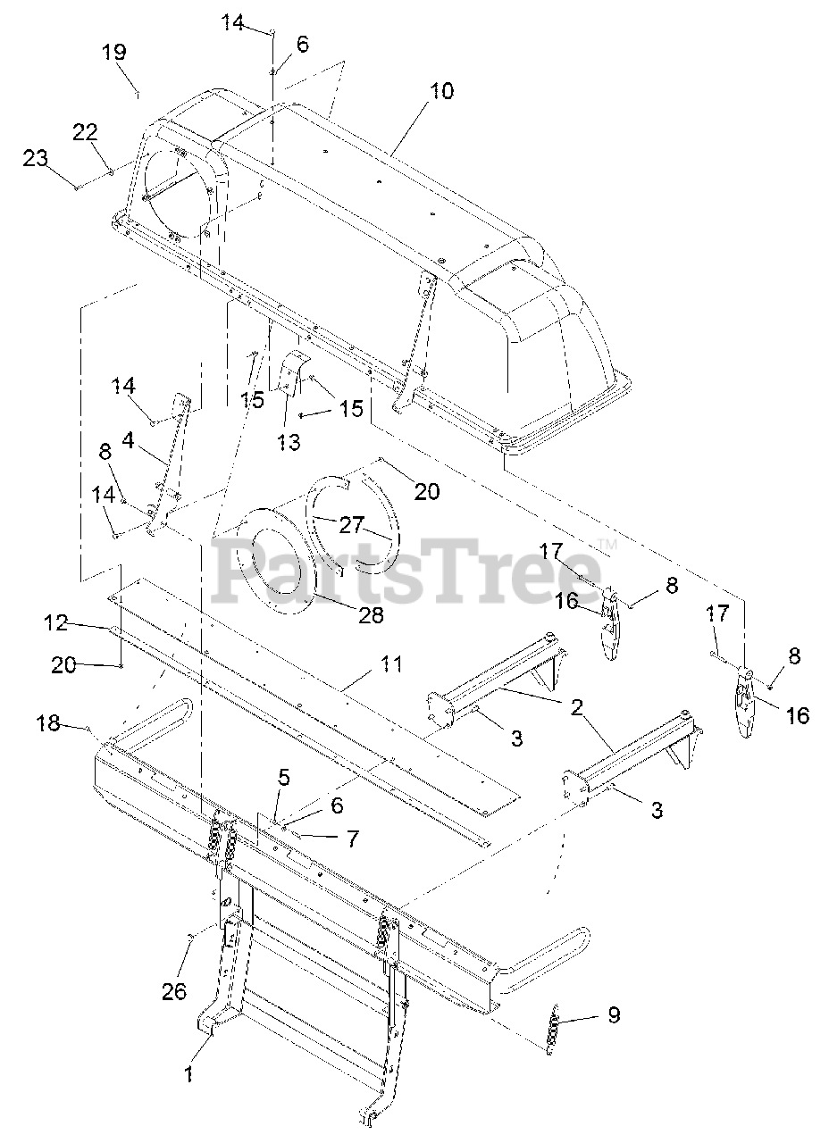 Exmark LZUV3B - Exmark Ultra Vac Triple Bagger for Lazer Z Mower (SN ...