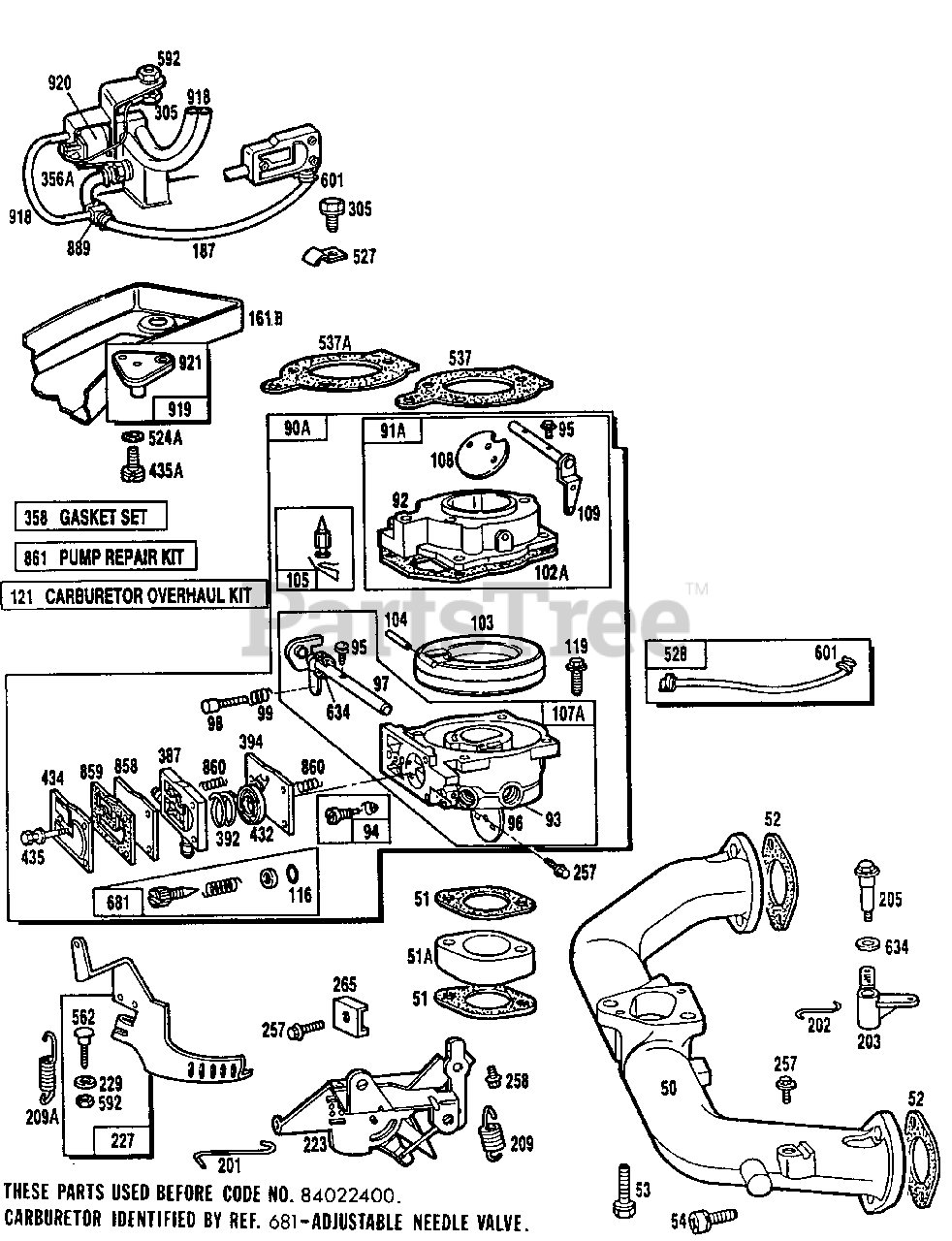 Briggs & Stratton 402707-0145-01 - Briggs & Stratton Vertical Engine ...