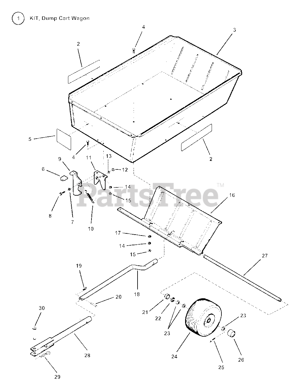Snapper 7060697 - Snapper Dump Cart Dump Cart Parts Lookup with ...