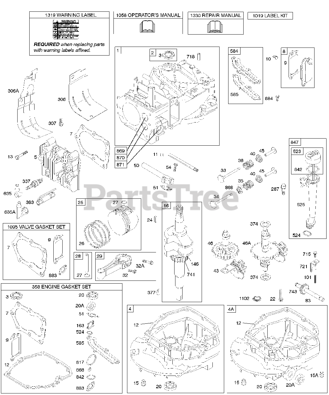 Briggs & Stratton 12F802-2002-B1 - Briggs & Stratton Vertical Engine ...