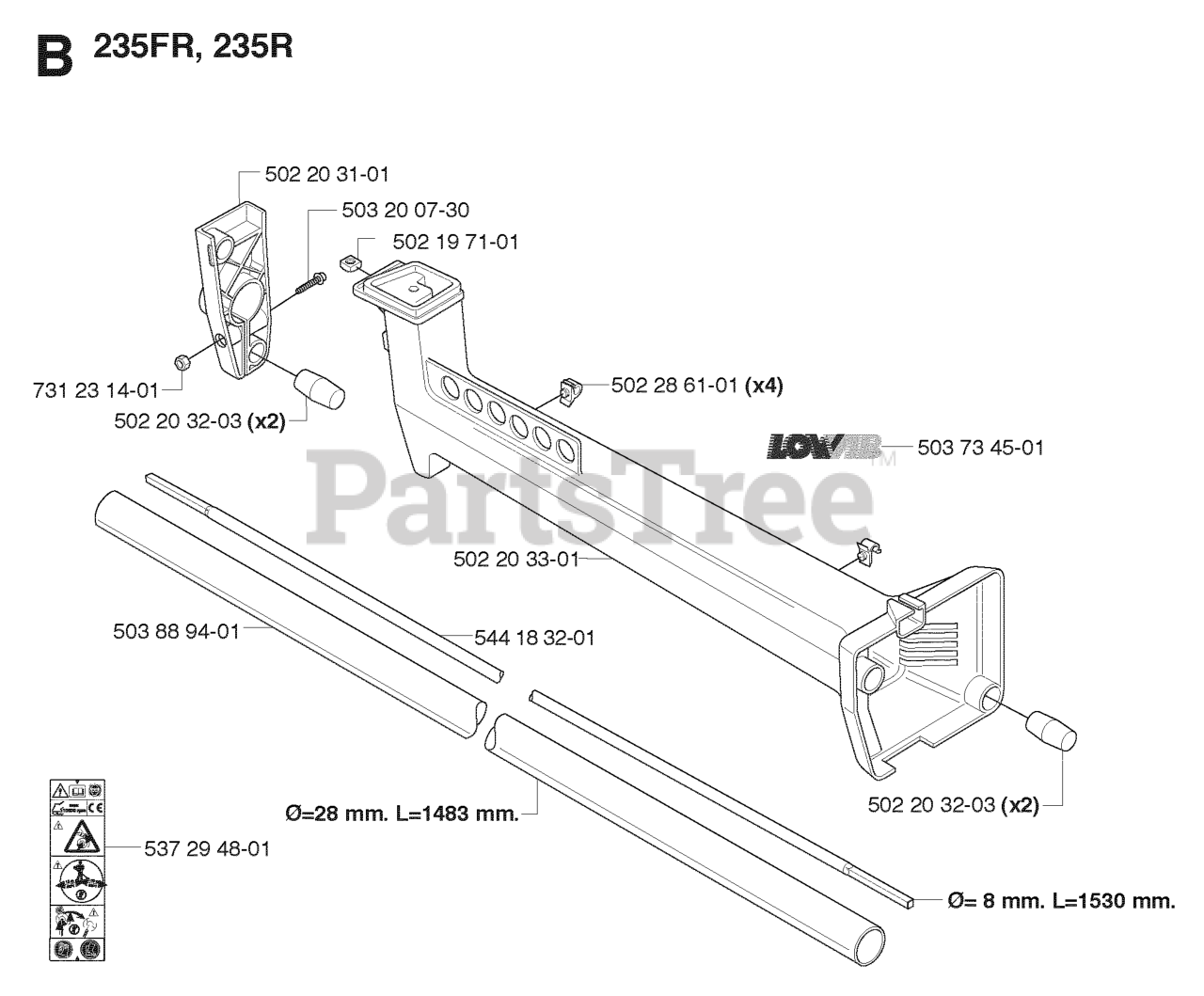Husqvarna 235 R - Husqvarna String Trimmer (Original) SHAFT Parts ...