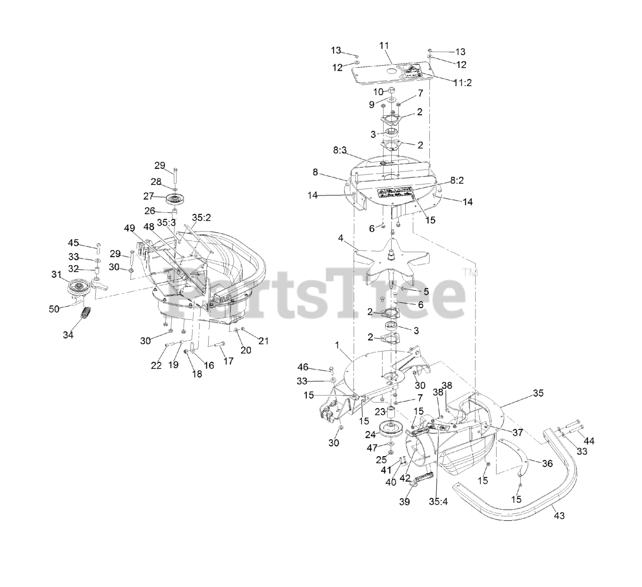 Exmark 126-6954 - Exmark Ultra Vac Bagger for Radius Mower, Heavy Duty ...