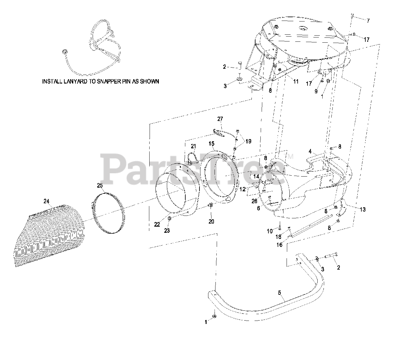 Exmark FRCK604 - Exmark Ultra Vac QDS Bagger for 60" Front Runner Mower ...