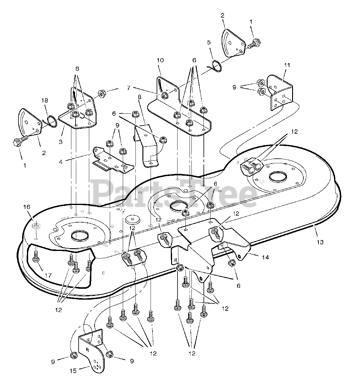 Murray 461004x92A - Murray 46" Garden Tractor (2004) Mower Housing ...