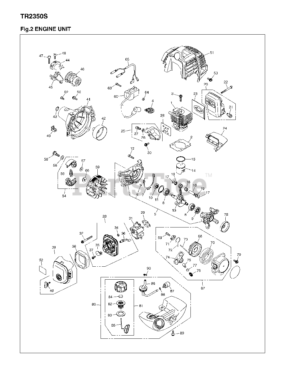 RedMax TR 2350 S - RedMax String Trimmer (SN: 90200101 & Above) (2010 ...