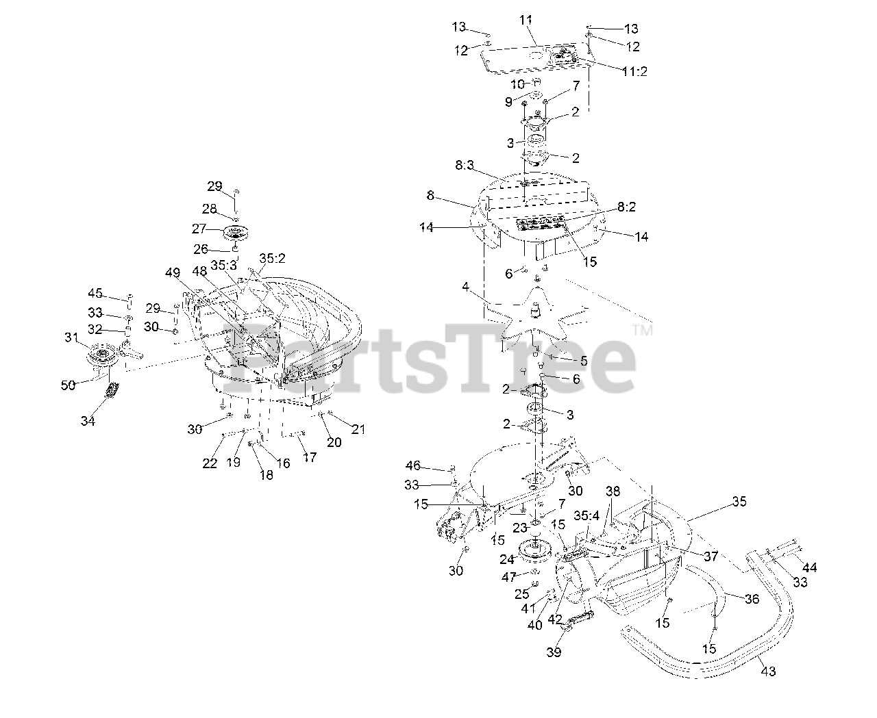 Exmark 126-6954 - Exmark Ultra Vac Bagger for Radius Mower, Heavy Duty ...
