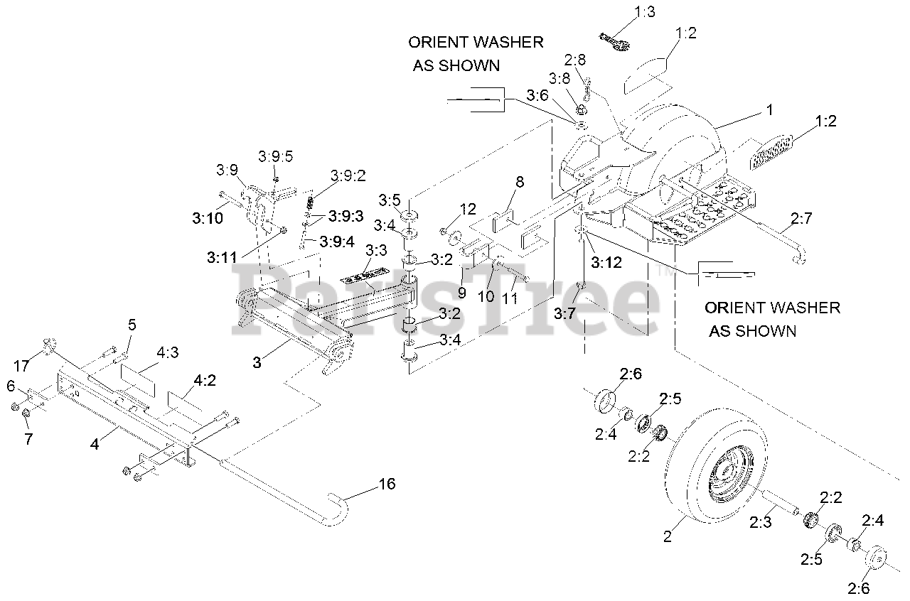 Exmark 116-7223 - Exmark Sulky for Vantage Stand-on Mower (SN ...