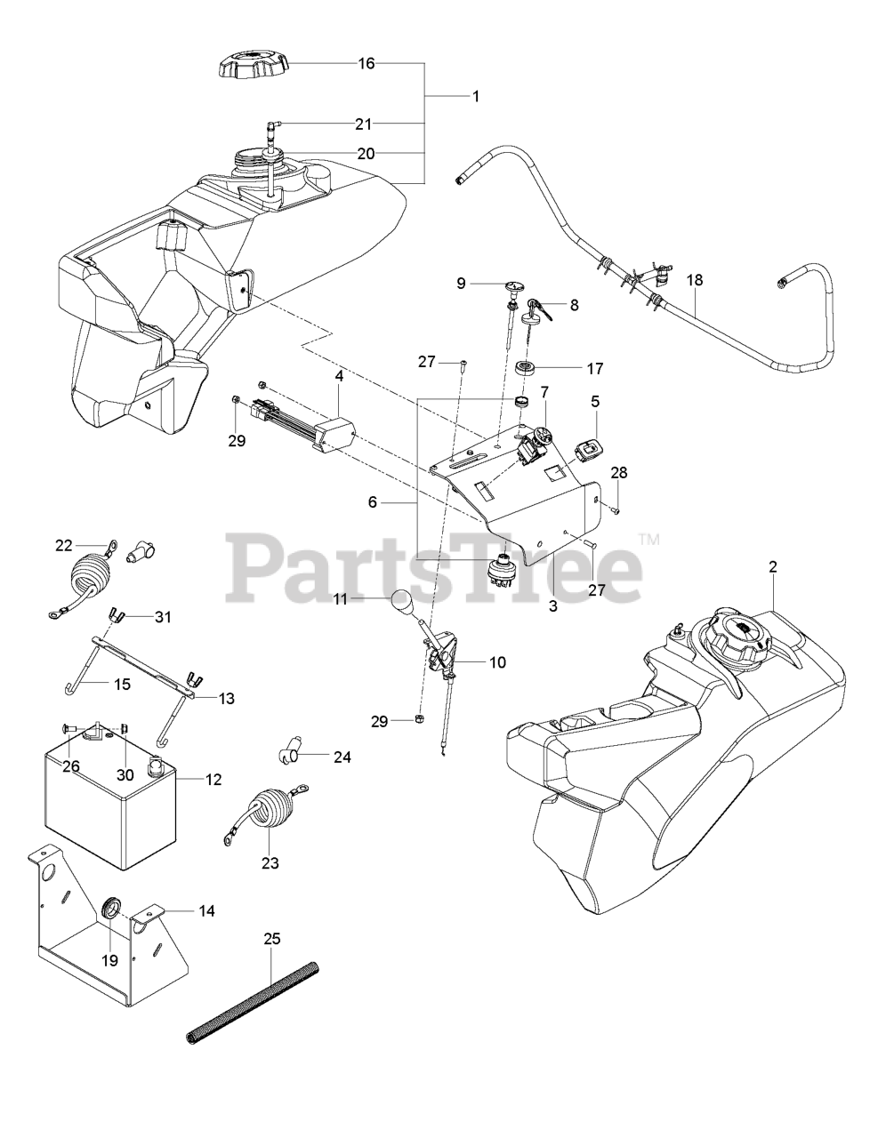 Husqvarna PZ 6034 FX - Husqvarna 60" Zero-Turn Mower (2009-08) IGNITION ...