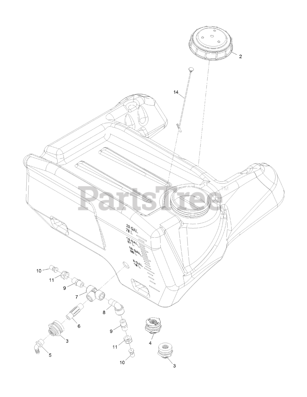 Exmark ZSL3620 - Exmark Z-Spray LTS Stand-on Sprayer, 3.8 GPM Pump (SN ...