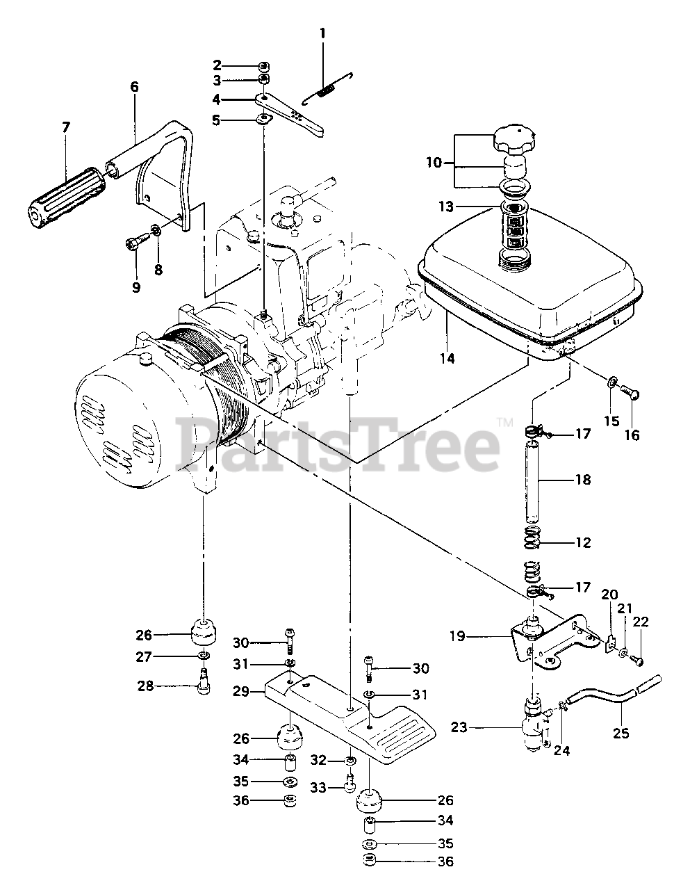 Tanaka DEG-600 - Tanaka Portable Generator Fuel Tank, Handle, Etc ...