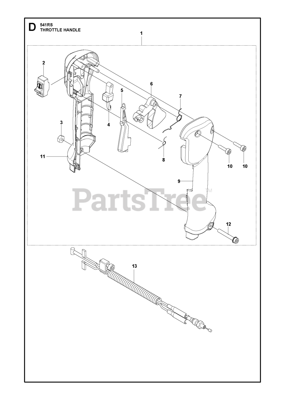 Husqvarna 541 RS - Husqvarna Brush Cutter THROTTLE CONTROLS 2 Parts ...