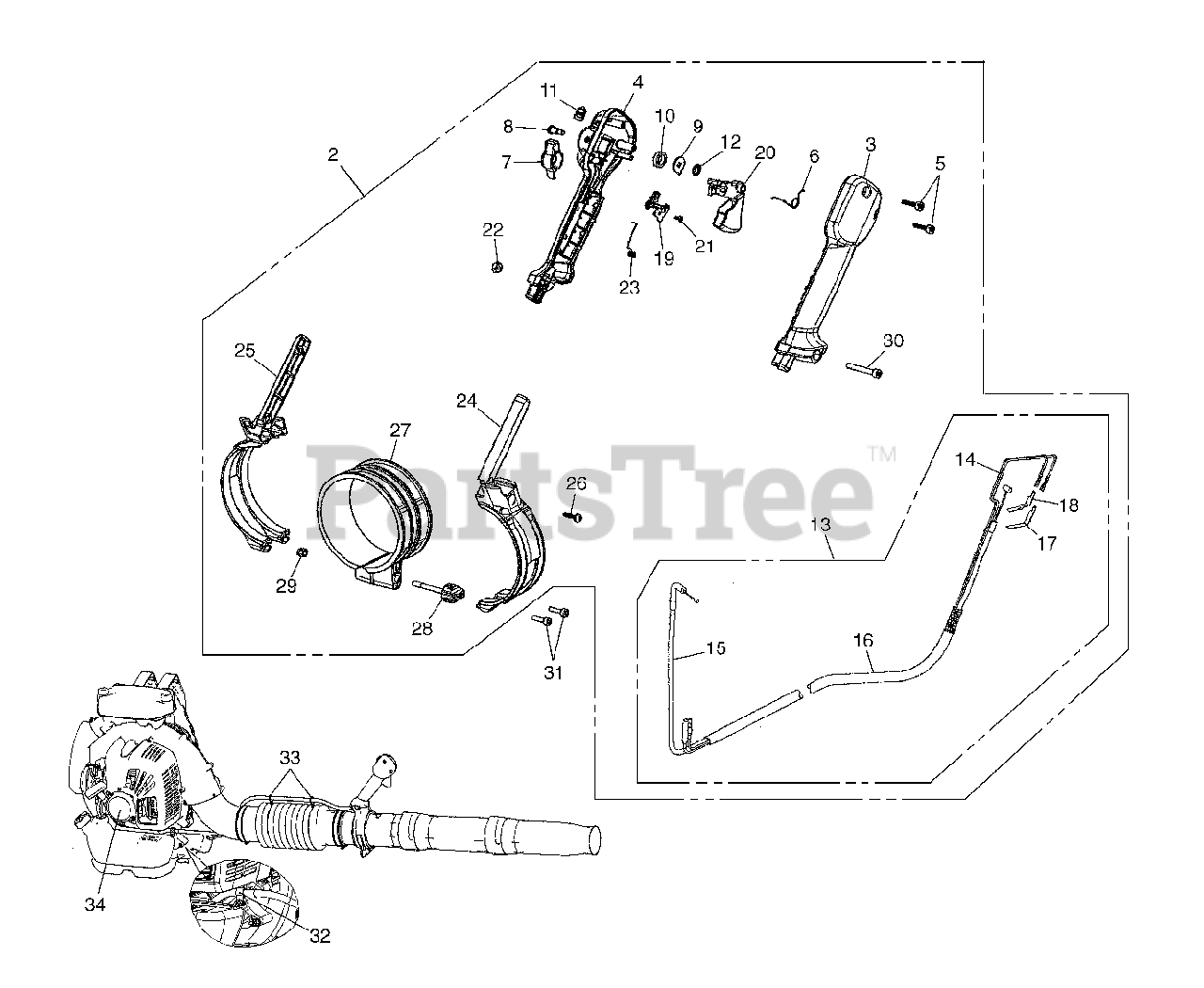 RedMax EBZ 8500 RH - RedMax Backpack Blower (SN: 10200101 & Above ...