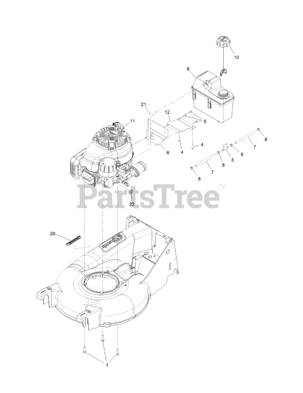 Exmark ECX180CKA21000 - Exmark 21" X-Series Walk-Behind Mower, Kawasaki ...