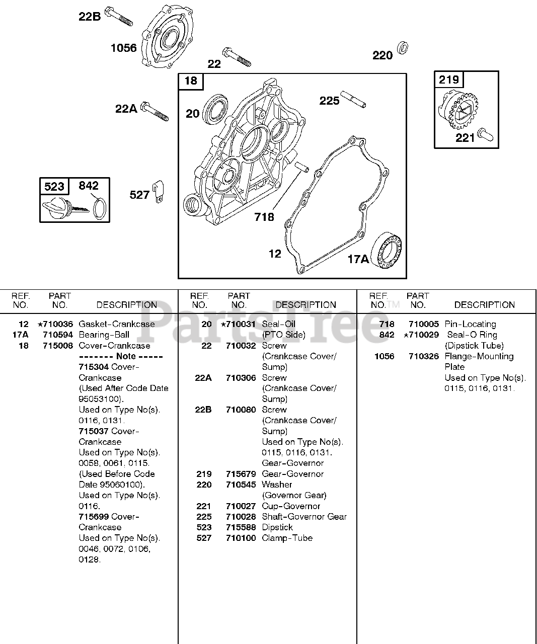 Briggs & Stratton 115432-0081-01 - Briggs & Stratton Horizontal Engine ...