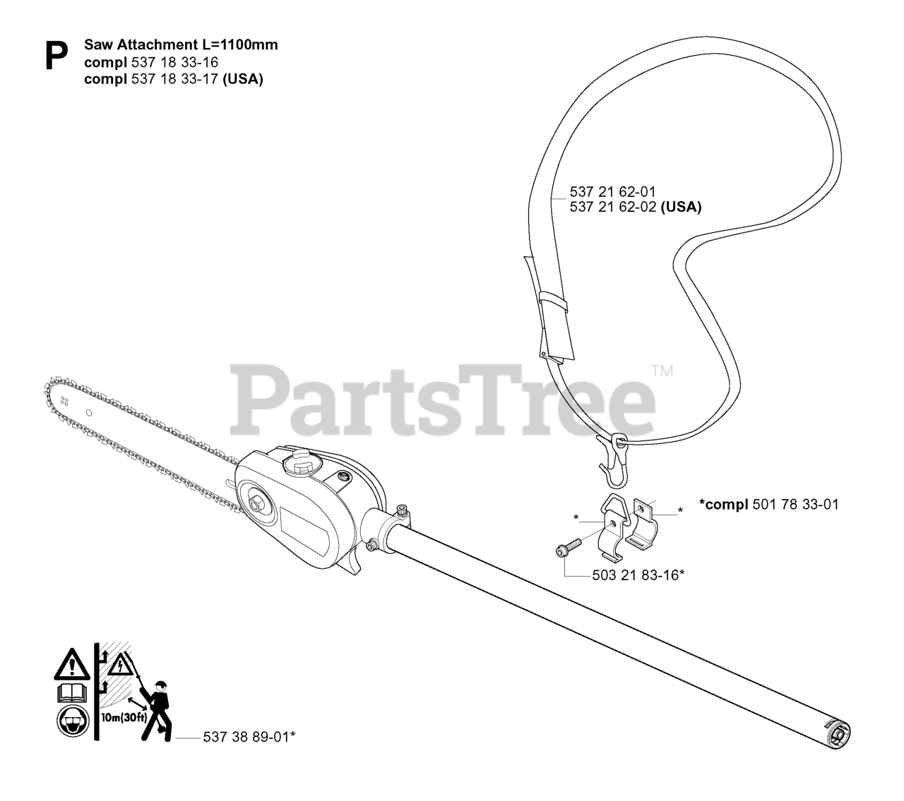 Husqvarna 326 P - Husqvarna Pole Saw (SN: 20042300001 - 20062700000 ...